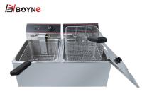 China Double Tank Fried Chicken Fryer 220V 11L Commercial Heavy Duty Stainless Steel for sale