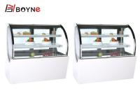 China Arc Cake Cabinet with Three Layer Glass Door Marble Base for bakery for sale