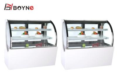 China Arc Cake Cabinet with Three Layer Glass Door Marble Base for bakery for sale