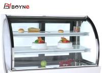 China Arc Cake Cabinet with Three Layer Glass Door Marble Base for bakery for sale