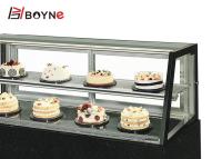 China Beveled Two Layers Japanese Style Cake Freezer Display for Bakery for put cake inside for sale