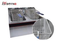 China Commercial Double Tank Electric Fryer 11Lx2 220V Stainless Steel for Restaurant Fast Food for sale