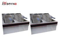 China Commercial Double Tank Electric Fryer 11Lx2 220V Stainless Steel for Restaurant Fast Food for sale
