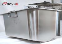 China 9kW Commercial Electric Double Tank Fryer 220V 11L for Potato Chips French Fries for sale