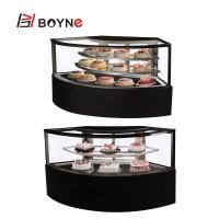 China D Type Horizont Al Two Layers Cake Display Freezer Fan Shaped for sale