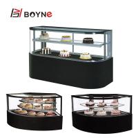 China D Type Horizont Al Two Layers Cake Display Freezer Fan Shaped for sale