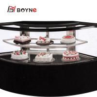 China D Type Horizont Al Two Layers Cake Display Freezer Fan Shaped for sale