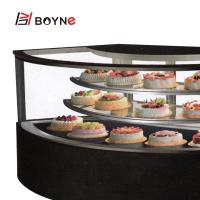 China D Type Horizont Al Two Layers Cake Display Freezer Fan Shaped for sale