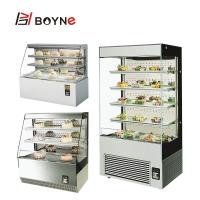 China Single Sided Open Three Tier Cake Display Case LED Indoor Lighting use in the market for sale