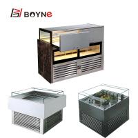 China Commercial Open Drawer Chocolate Cake Display Cabinet 220V 1200mm Stainless Steel for sale