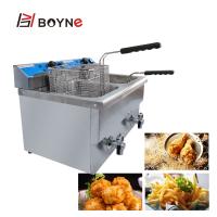 China 6.6kW Commercial Electric Double Tank Fryer 220V 12L+12L Stainless Steel for sale