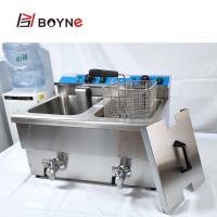 China Temperature Control Double Tank Electric Fryer For Potato Chips for sale