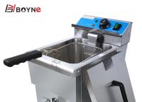 China Stainless Steel 201 Single Tank Electric Fryer 20L 6000W for Commercial Kitchen for sale