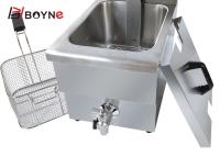 China Stainless Steel 201 Single Tank Electric Fryer 20L 6000W for Commercial Kitchen for sale