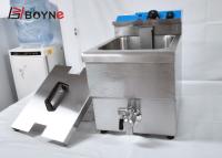 China Stainless Steel 201 Single Tank Electric Fryer 20L 6000W for Commercial Kitchen for sale