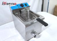 China Stainless Steel 201 Single Tank Electric Fryer 20L 6000W for Commercial Kitchen for sale