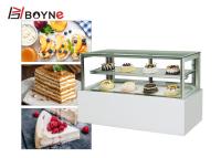 China Marble Base R134A Cake Display Case 4 Sides Right Angle 900mm 220V for sale