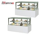 China Marble Base R134A Cake Display Case 4 Sides Right Angle 900mm 220V for sale