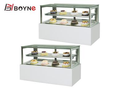 China Marble Base R134A Cake Display Case 4 Sides Right Angle 900mm 220V for sale