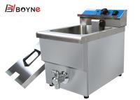 China Commercial Single Tank Deep Fryer 6000W 20L Stainless Steel High Temperature for sale