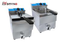 China Commercial Single Tank Deep Fryer 6000W 20L Stainless Steel High Temperature for sale