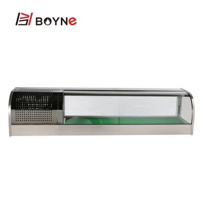 China 340KW Cake Display Case Single Or Double Layers Sushi Fridge Cabinet for sale