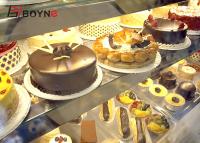China R134A Commercial Cake Display Case Black Three Layer Fan Cooling Chiller 900mm for sale