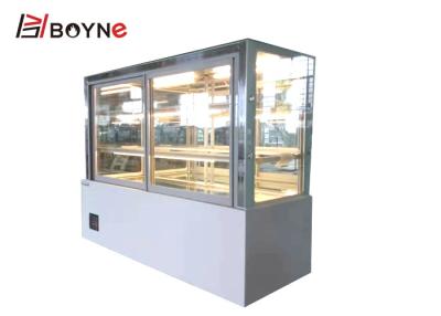 China R134A Cake Display Showcase Three Layer Front Sliding Door Fan Cooling for sale
