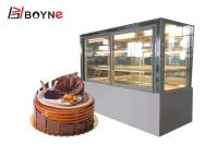 China R134A Cake Display Showcase Three Layer Front Sliding Door Fan Cooling for sale