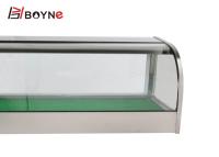 China Restaurant Cake Display Case Single Layer Sushi Fridge Cabinet for sale