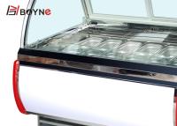 China Arc Shape R404a Ice Cream Display Freezer Sweet Dessert Showcase for sale