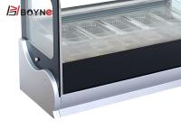 China Arc Shape R404a Ice Cream Display Freezer Sweet Dessert Showcase for sale
