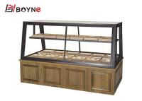China Two Side Opened Bakery Pastry Display Case 1500mm Wooden Base Cabinet for sale