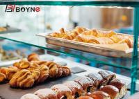 China Custom Size Canteen Cake Display Case Island Bread Display Showcase for sale