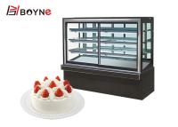 China Japanese Right Angle 4 Layer Cake Display Case with Marble Base 900mm 220V for sale