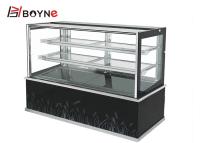 China Three Layer Cake Display Case with Adjustable Toughened Glass Shelves for sale