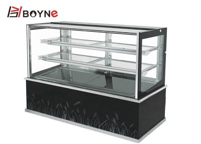 China Three Layer Cake Display Case with Adjustable Toughened Glass Shelves for sale