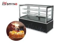 China Three Layer Cake Display Case with Adjustable Toughened Glass Shelves for sale