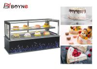 China Three Layer Cake Display Case with Adjustable Toughened Glass Shelves for sale