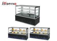 China Three Layer Cake Display Case with Adjustable Toughened Glass Shelves for sale