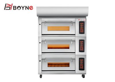 China SS430 Touch Screen 4 Deck 12 Tray Electric Bakery Deck Oven 22.6kW 380V for sale