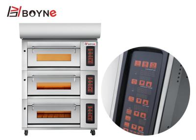 China Industrial Gas 3 Deck 9 Tray Bread Baking Oven 0.3kw 220V Stainless Steel for sale
