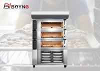 China Commercial 3 Deck 6 Tray Gas Bakery Deck Oven 16.65KW 380V with Cabinet for sale