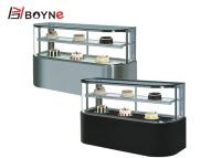 China Bakery Shop D Shape Fan Cooling Cake Display Chiller for sale