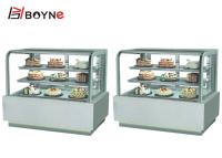 China 3 Layer Pastry Display Cabinet  90 ° Glass Cake Chiller for sale