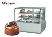 China 3 Layer Pastry Display Cabinet  90 ° Glass Cake Chiller for sale