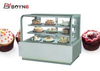 China 3 Layer Pastry Display Cabinet  90 ° Glass Cake Chiller for sale