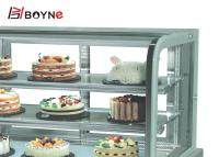 China 3 Layer Pastry Display Cabinet  90 ° Glass Cake Chiller for sale