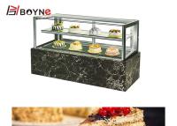 China Glass Cake Display Chiller 900mm Pastry Showcase Cabinet 220V for Coffee Bakery Shop for sale