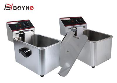 China Commercial 4L Single Tank Electric Deep Fryer 2.86kW 220V Stainless Steel for sale